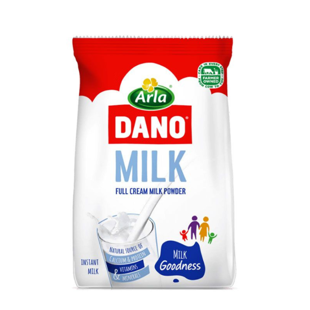 DANO FULL CREAM MILK POWDER 350G SACHET - Frozemart